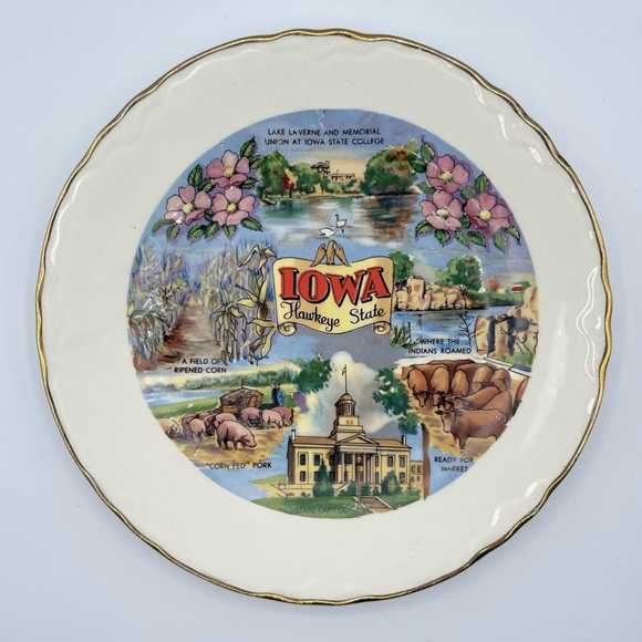 Vintage | Wall Decor | Vintage Iowa Hawkeye State Souvenir Collectible ...
